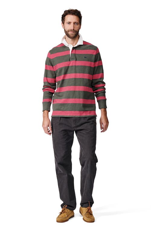 AUBIN irnham long sleeve collared rugby shirt
